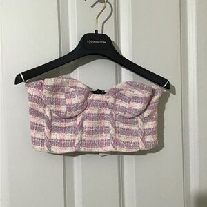 Zara | Tops | Zara Beautiful Pastel Tube Top Stylezipper On Sidesize ...